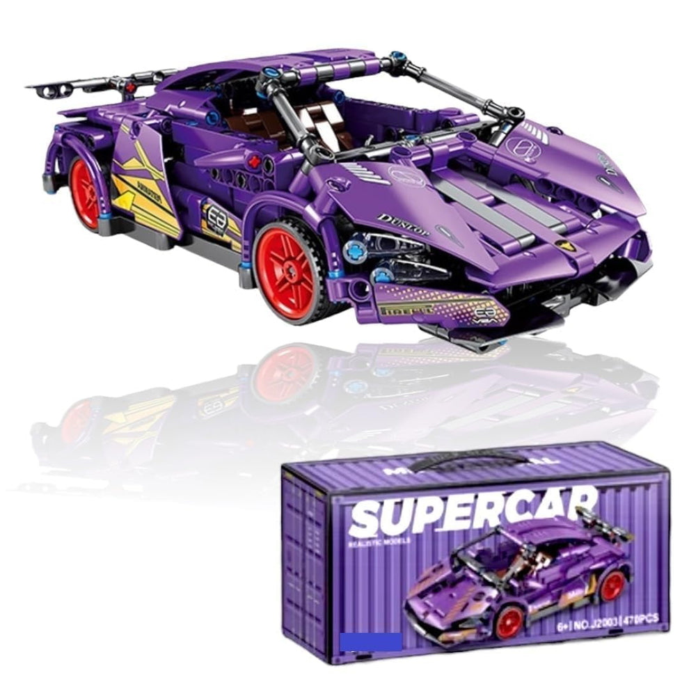 Pull Back Racing Car Building Block Set 1:18 diecast scale model ...