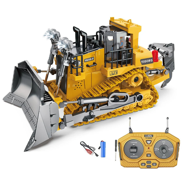 RC Metal Bulldozer Construction Vehicle 1:18 diecast scale model ...